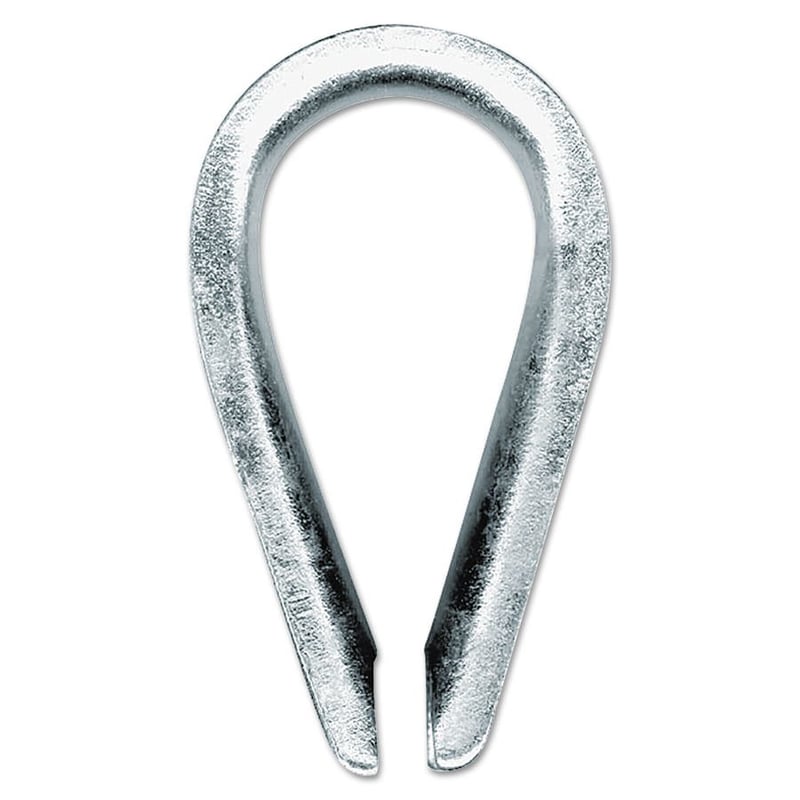 Malleable Wire Rope Thimbles 1/4 in Bright Zinc | TRADESMANGEAR