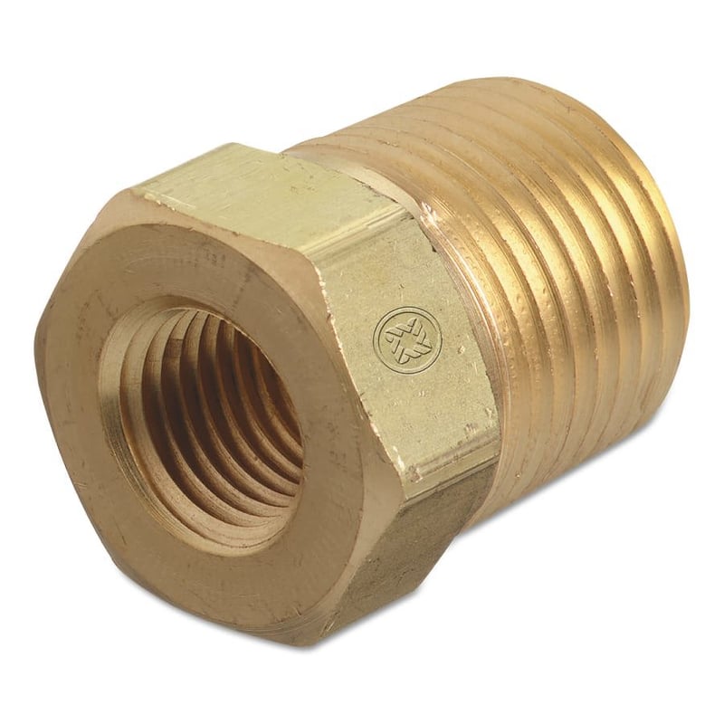 Pipe Thread Bushings 3000 PSIG Brass 1/4 in (NPT);1/8 in (NPT ...